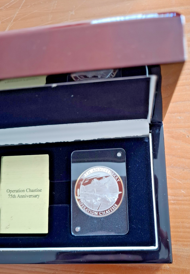 OPERATION CHASTISE 75TH ANNIVERSARY 2 COIN SET GOLD £1 & SILVER £5 ...
