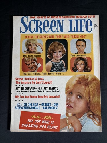 SCREEN LIFE Magazine SEPT 1966 Hayley Mills ELVIS PRESLEY James Dean | eBay