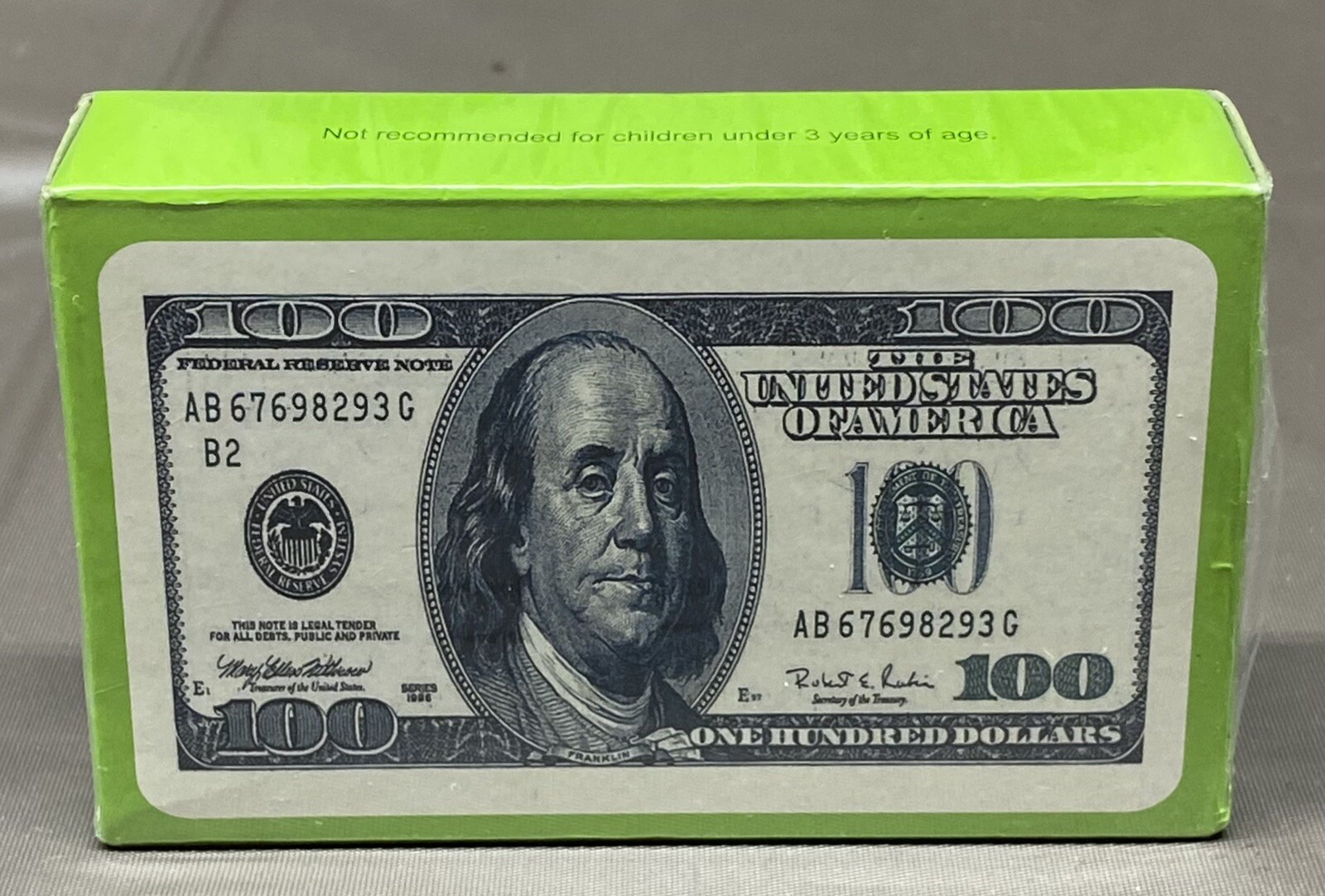 $100 Dollar Bill Ben Franklin Playing Cards | eBay
