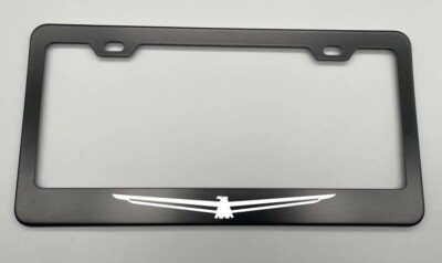 laser engraved Thunderbird BLACK Stainless Metal License Plate Frame ...