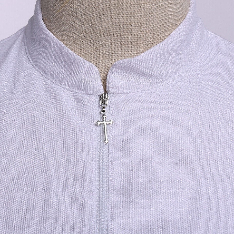 Clergy White Alb Religiouss Pleated Alb Clerical Priest Pastor Robe in ...