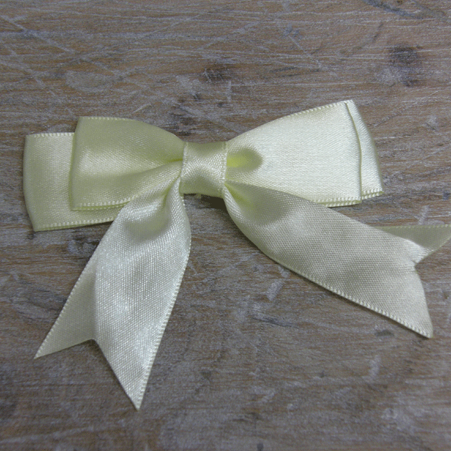 Pack of 6 - Large Ready Made 8.5cm / 25mm, Satin Ribbon Double Bows ...