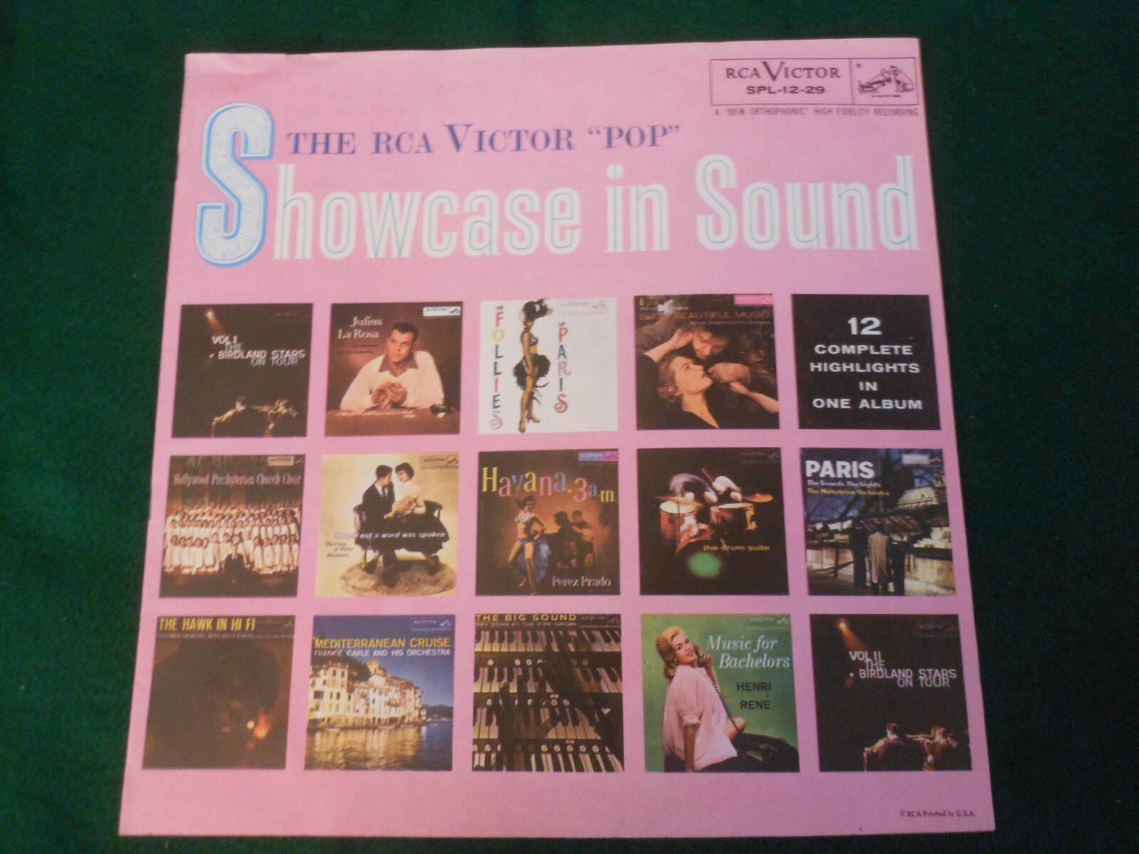 BOOKLET for RCA Victor “Pop” Showcase in Sound LP RCA SPL-12-29 no ...