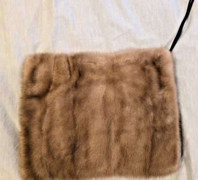 Gorgeous Vintage Light Brown Mink Fur Muff w/Brown Hand Warmer Muff ...
