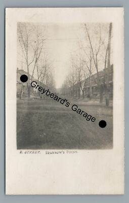 RPPC Houses E Street SPARROW'S POINT MD Baltimore Real Photo Postcard ...