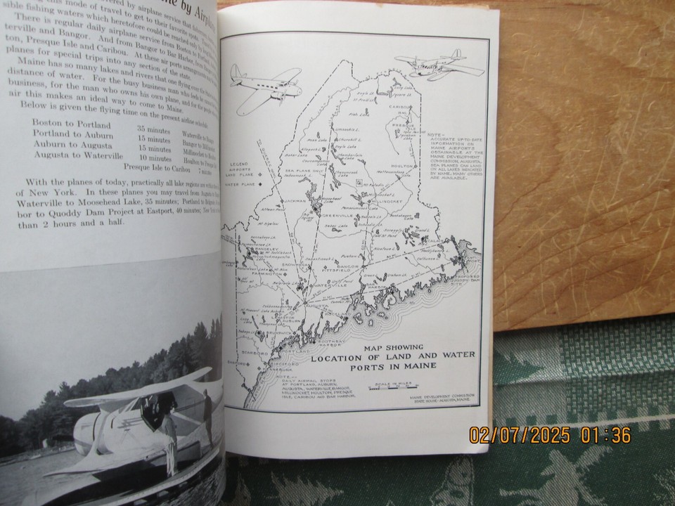 maine fishing hunting canoeing travel booklet | eBay
