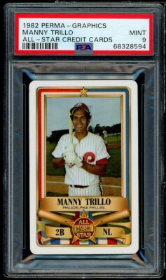 Manny Trillo Card 1982 Perma Graphics All-Star Credit Cards #nno PSA 9 ...