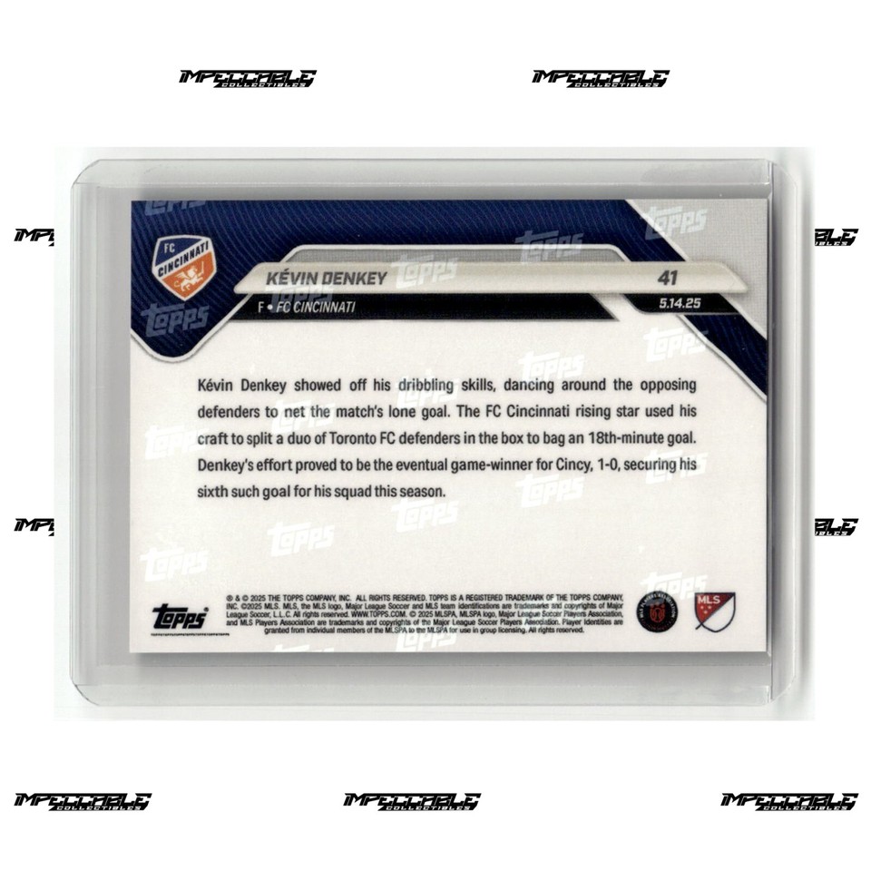 2025 Topps Now MLS - Red #41 Kevin Denkey Rookie /5 Rookie Standout | eBay