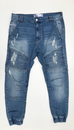 NXP NENA & PAESADENA Biker Cuffed Destroy Jeans Size W36 L31 | eBay ...