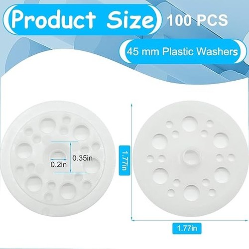 45mm Plastic Washers – Polypropylene Foam Board Insulation Washers (100 ...