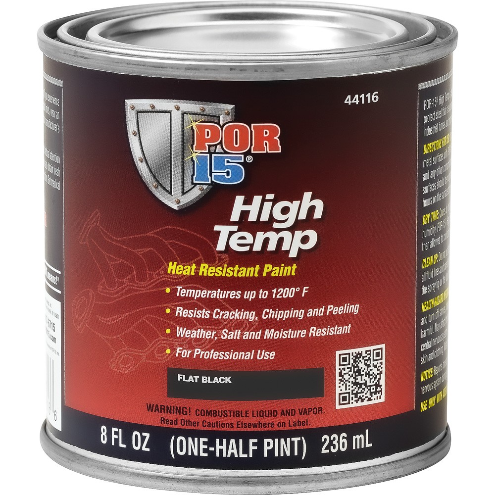 POR-15 High Temp; Heat-Resistant Paint; Black Velvet; 8 oz.Can | eBay