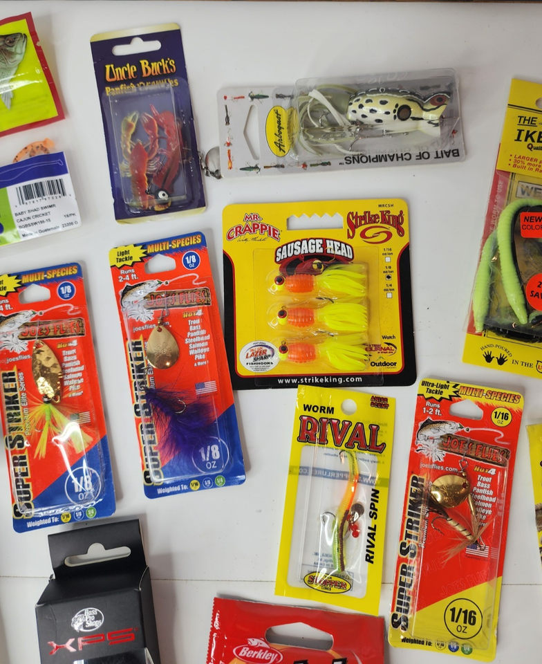 Vintage Mixed Lot Fishing Bait Lures Tackle Gulp XPS Cabala Super ...