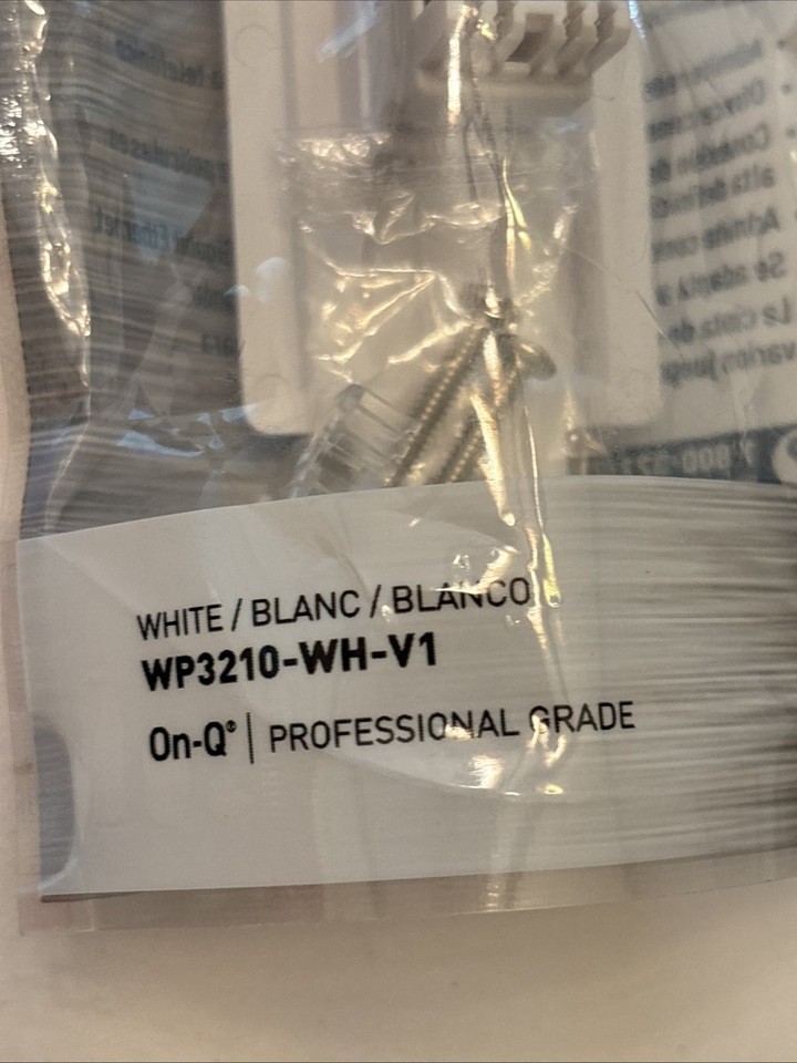 LEGRAND WP3210-WH-V1 CAT5e ON-Q PROFESSIONAL GRADE DATA ETHERNET WALL ...