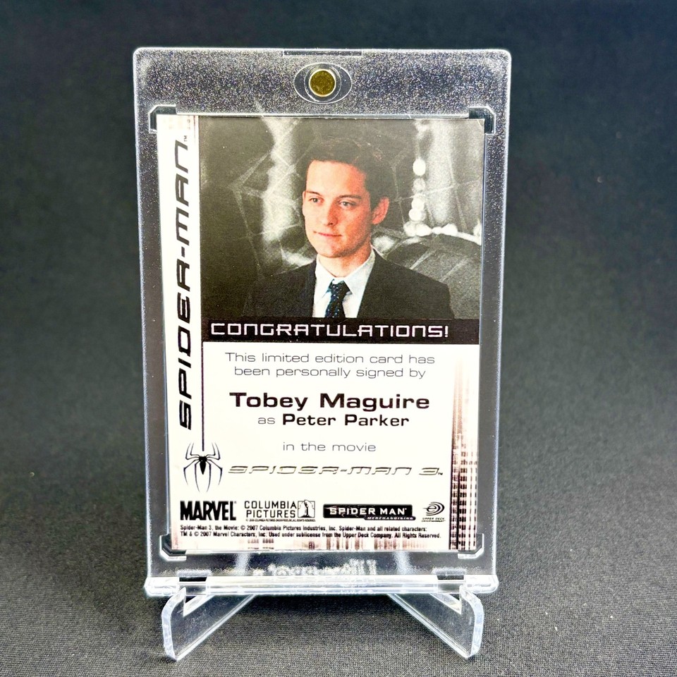 2007 Spider-Man 3 TOBEY MAGUIRE Parker Auto Autograph Rittenhouse On ...