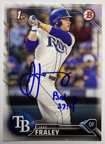 JAKE FRALEY RC SIGNED IP 2016 1ST BOWMAN DRAFT # BD-73 ROOKIE AUTO | eBay