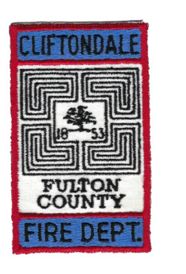 *RARE* Cliftondale (Fulton County) GA Georgia *BLACK* Fire Dept. patch ...
