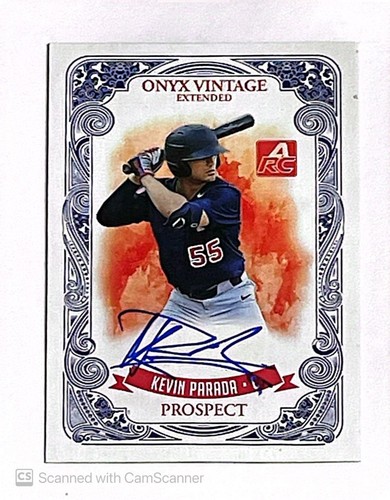 KEVIN PARADA 2022 ONYX VINTAGE EXTENDED BLUE ON CARD AUTO METS | eBay