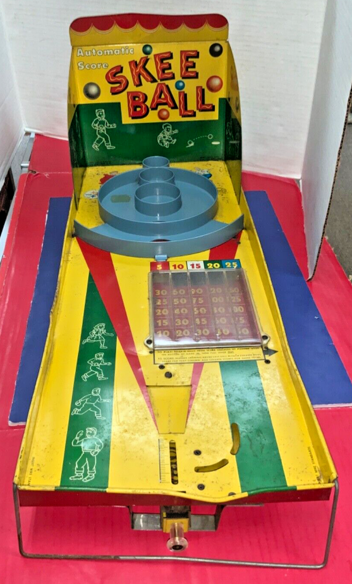 Vintage Skee Ball Game Tin Skee Ball Classic Coin Op Skeeball