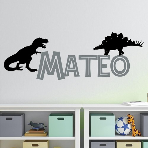 Custom name wall decal 20x40 inch.Dino decal.Dinosour decal | eBay
