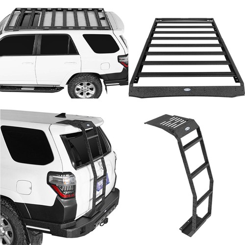 Rear Roof Rack +Tailgate Climb Ladder For 2010-2024 Toyota 4Runner ...