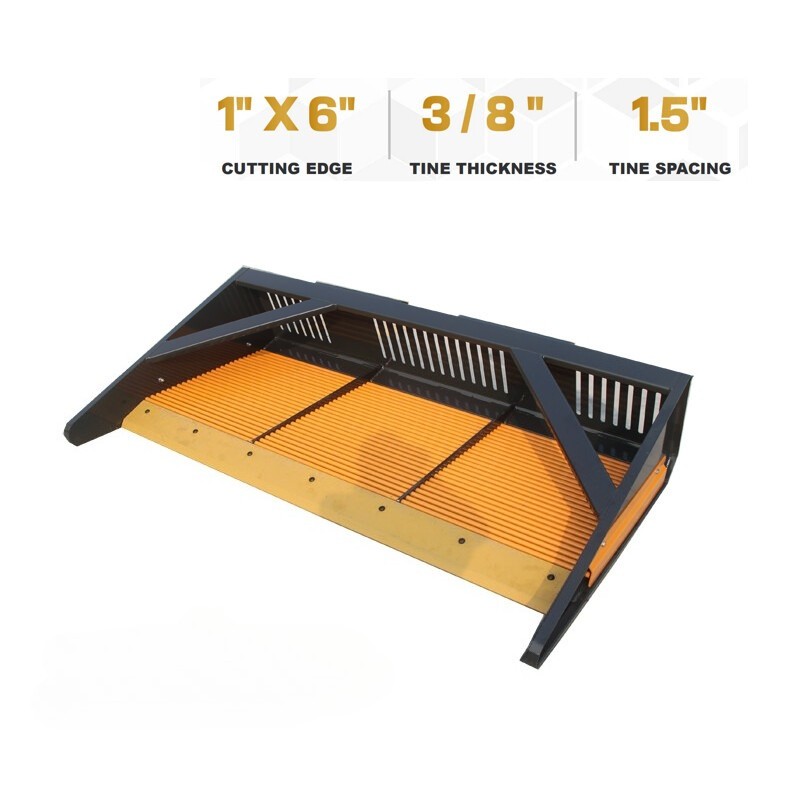 Wolfequip Skid Steer Screen Sifter Screener Rock Pick Grabber Bucket ...