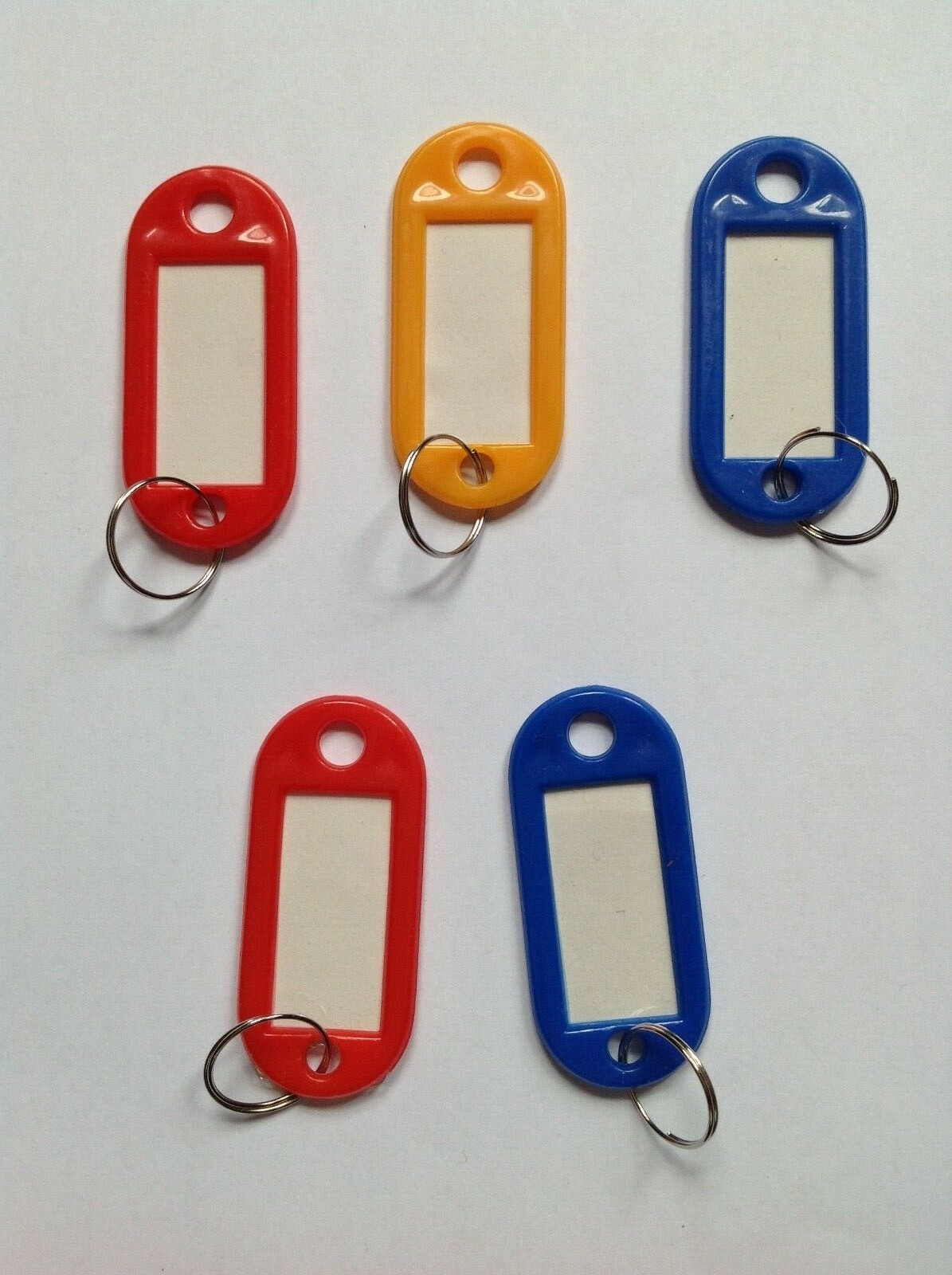 Lot of 5 Color Coded Key Tags Keyring with Label Keychain New | eBay