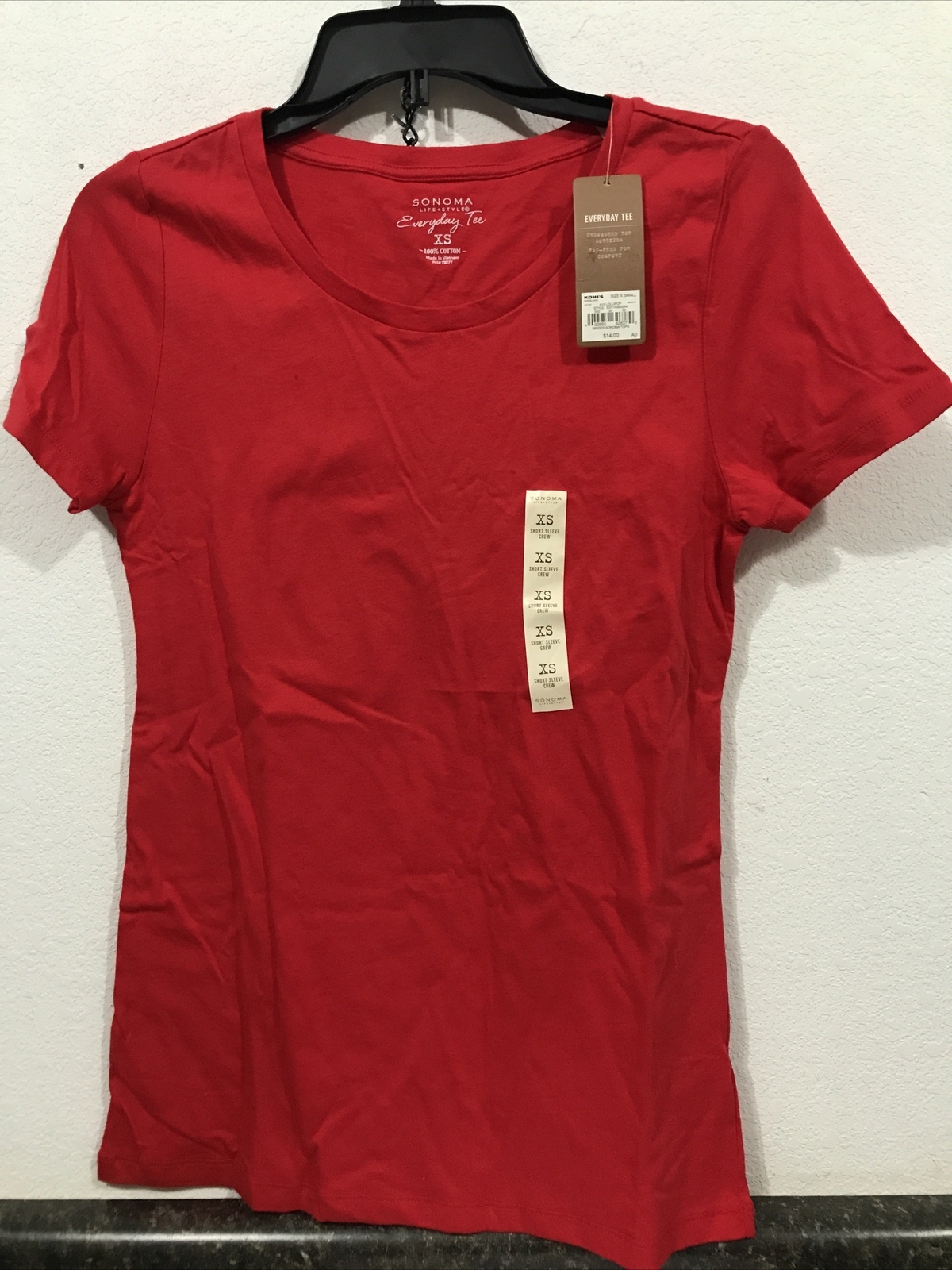 Sonoma Tee Shirt Womens XSmall Red (TW-673) | eBay