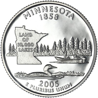2005 S Minnesota State Quarter Gem PROOF Deep Cameo CN-Clad Coin | eBay
