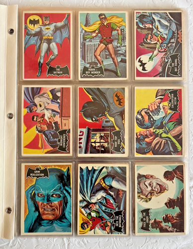 1966 Topps Batman Black Bat Complete Set Of 55 Cards. Excellent ...