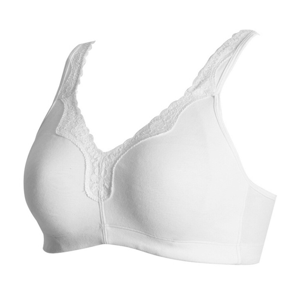 32-52 C-F G H I Women's Wireless Cotton Plus Size Bra Unlined Full ...