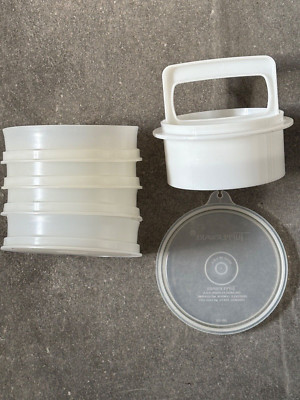 Vintage TUPPERWARE Patty Hamburger Keeper/Storage Container with Lid ...