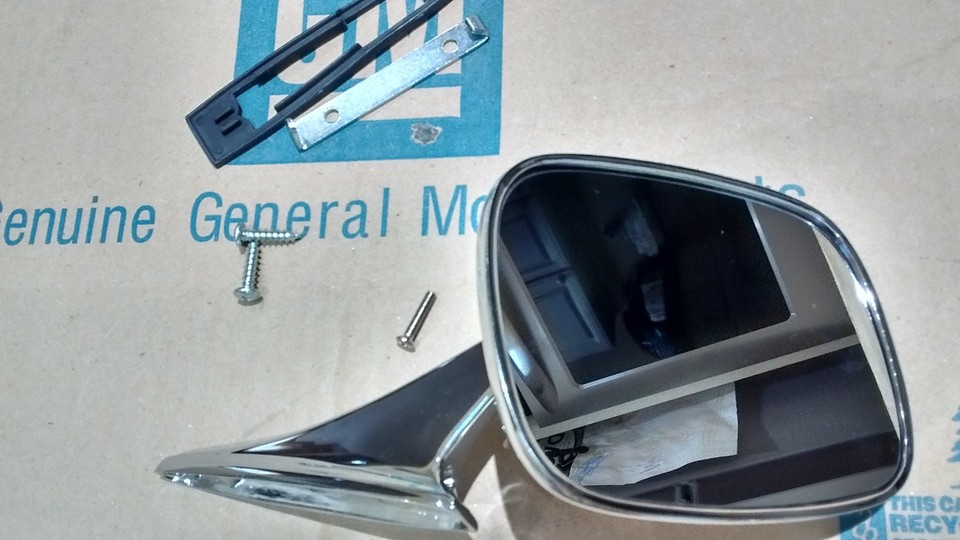 LH square outside door chevy side view mirror Chevelle Camaro Impala GM ...