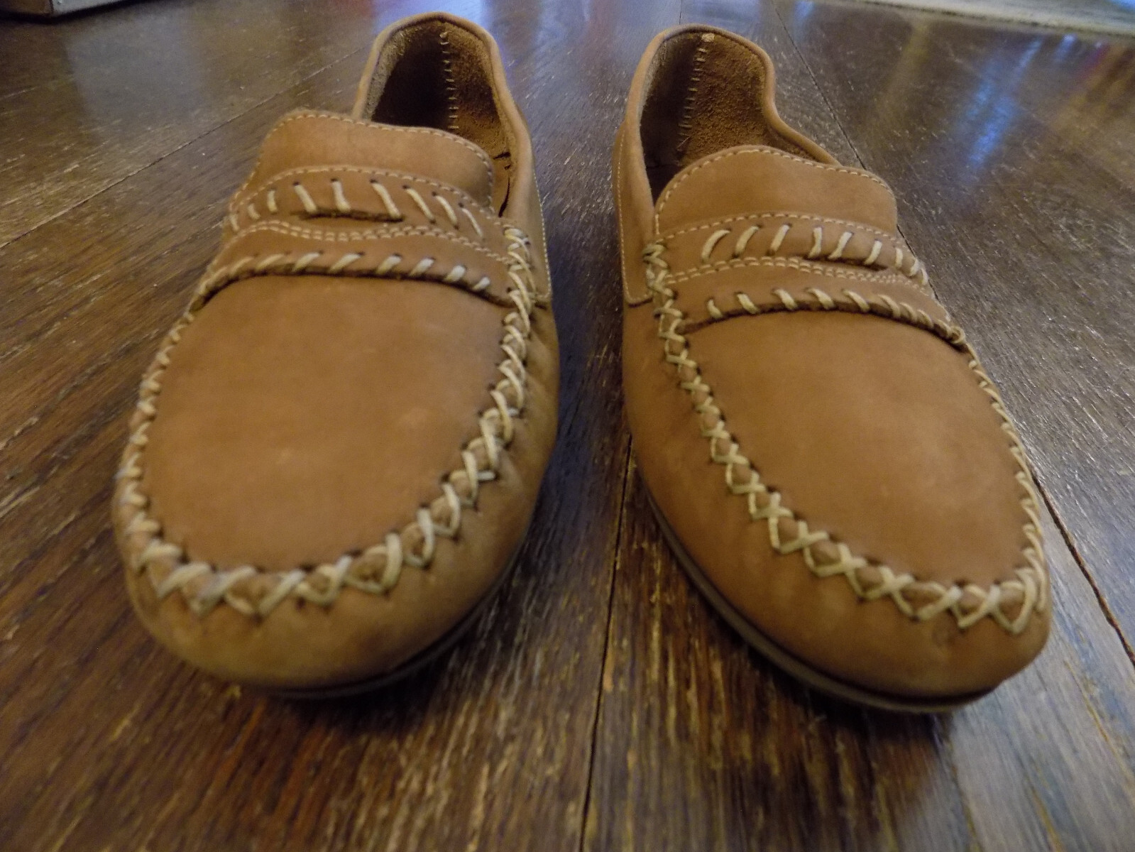 Judith Sport Moc Stitching Penny Loafers Rust Brown s… - Gem