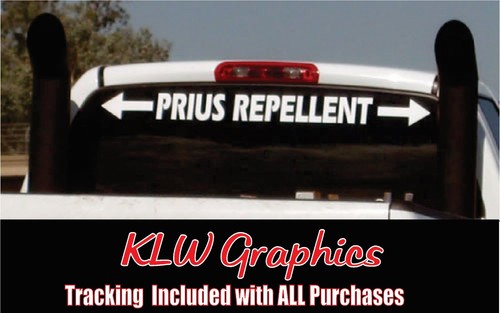 PRIUS REPELLENT Vinyl Decal Sticker Turbo Diesel Truck 7.3 6.7 6.6 Soot ...