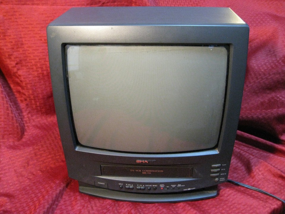 GOOD WORKING SHARP 13VT-j100 TV/VCR COMBO AV gaming monitor 13" CRT no ...