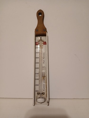 Vintage Candy And Deep Fat Frying Thermometer 11" Long Overall ...