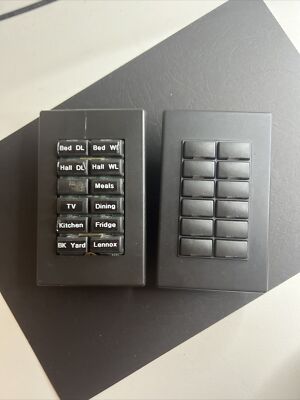 Lot Of 2x Crestron CNX-B12B Designer Keypad, 12-Buttons Black | eBay