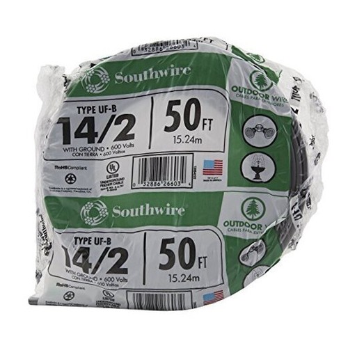 13054222 14/2WG UF Wire 50-Foot,Grey 50 ft 32886266034 | eBay