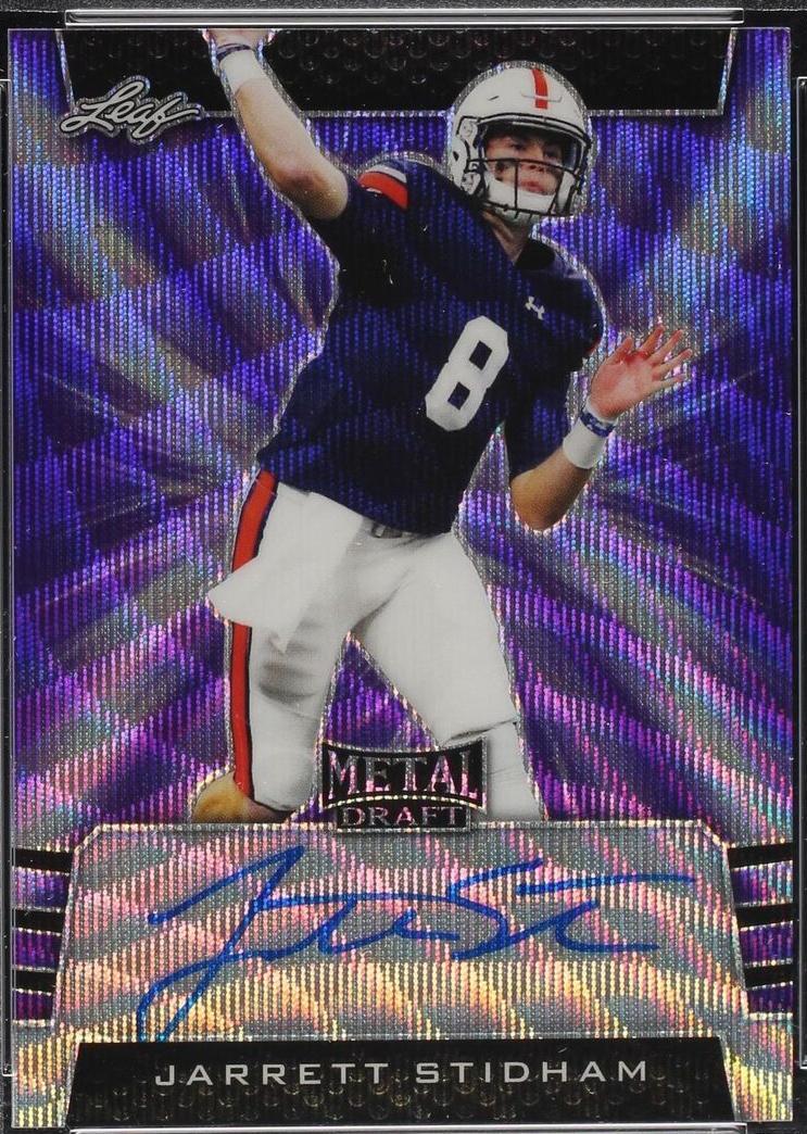 2019 Leaf Metal Draft - Jarrett Stidham #BA-JS1 Purple Wave /15 (AU, RC ...