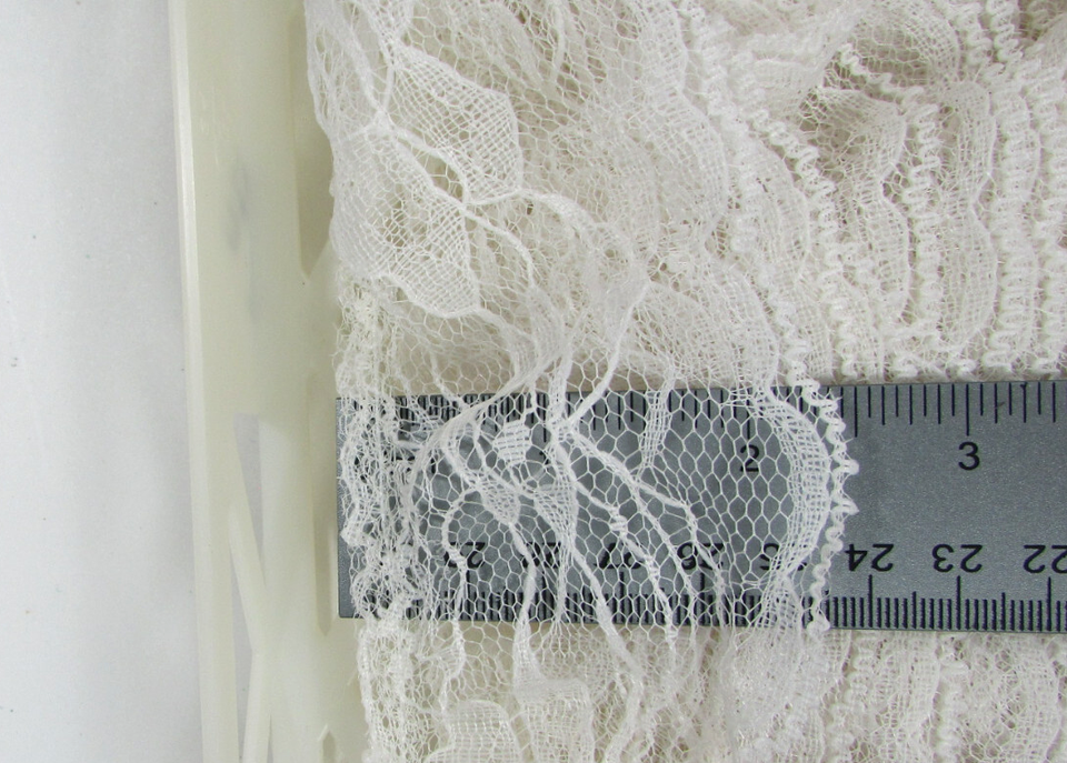 Vtg Lace Bolt 19 Yds 2.5" Off-White Floral Sewing Trim Doll ...