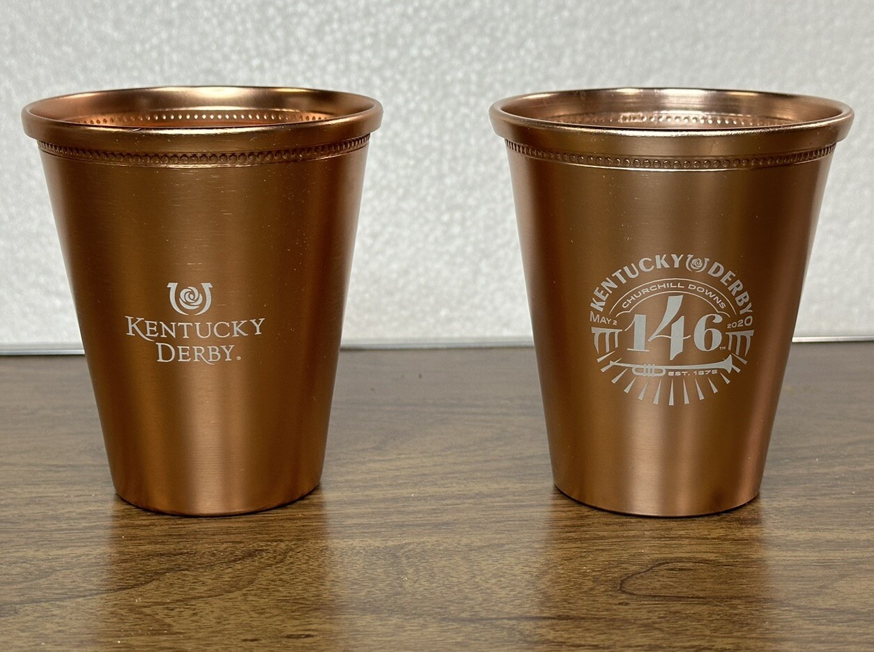2 Woodford Reserve Kentucky Derby Copper Mint Julep Cups (1)2020 146 ...
