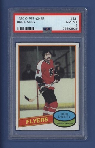 1980-81 OPC O-PEE-CHEE #131 BOB DAILEY PSA 8 NM-MT Philadelphia Flyers ...