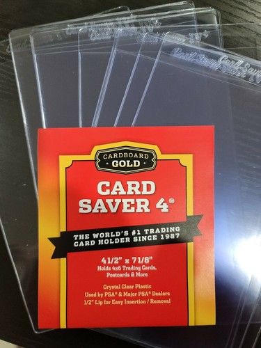 10 New Cardboard Gold Card Saver 4 Semi Rigid For PSA BGS Grading ...