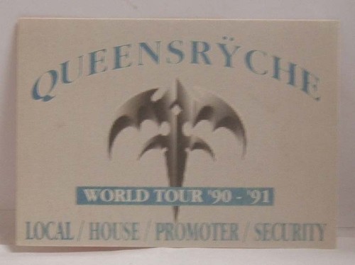 QUEENSRYCHE - VINTAGE ORIGINAL CONCERT TOUR CLOTH BACKSTAGE PASS | eBay