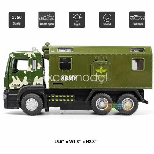 1/50 Scale Military Army Vehicle Toy Truck Diecast Pull Back for Boys ...