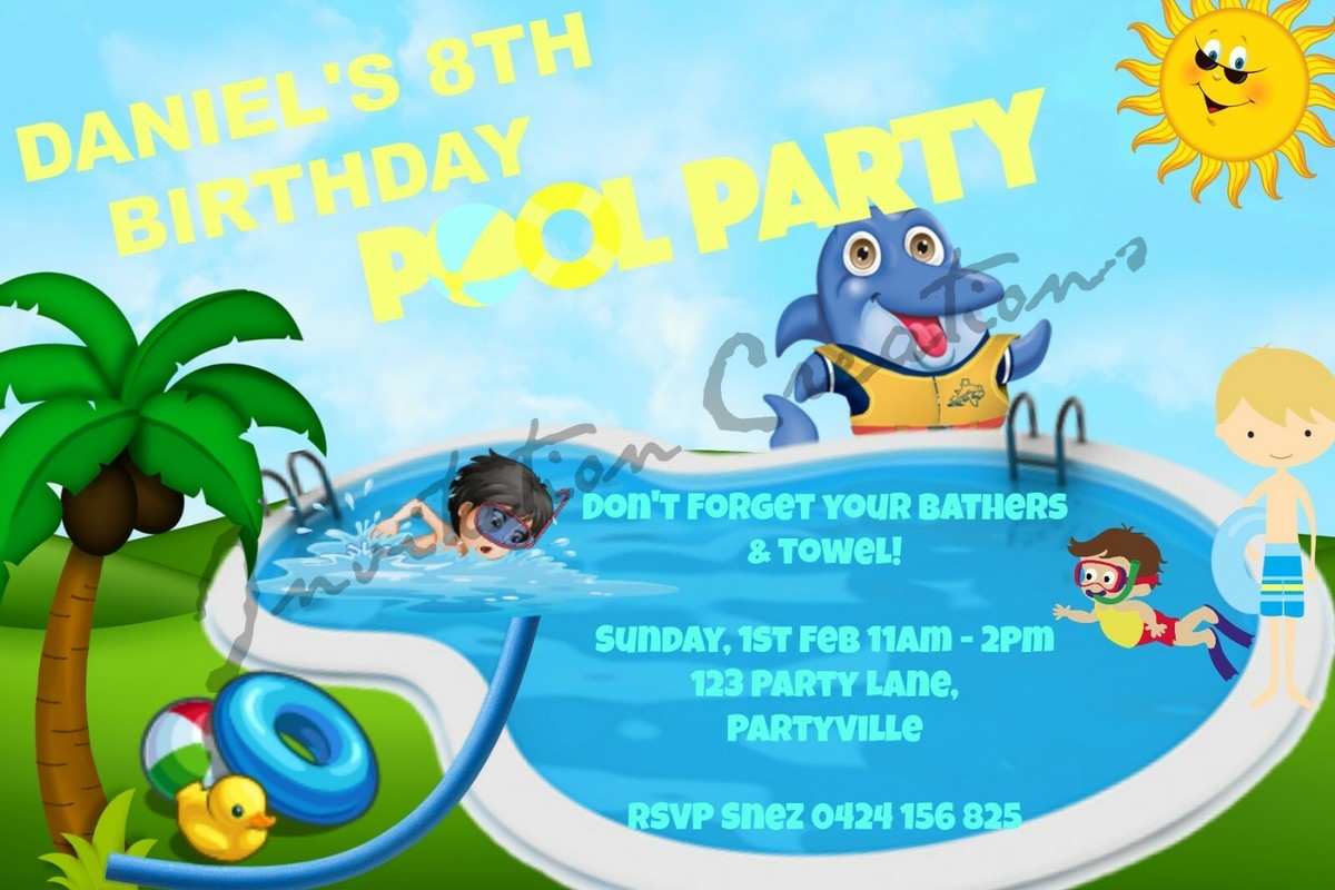Her 8th Birthday Pool Party