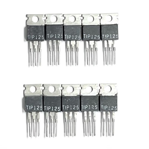 (PKG of 10) TIP125 PNP Darlington Power Transistor, -5A, -60V, TO-220 ...
