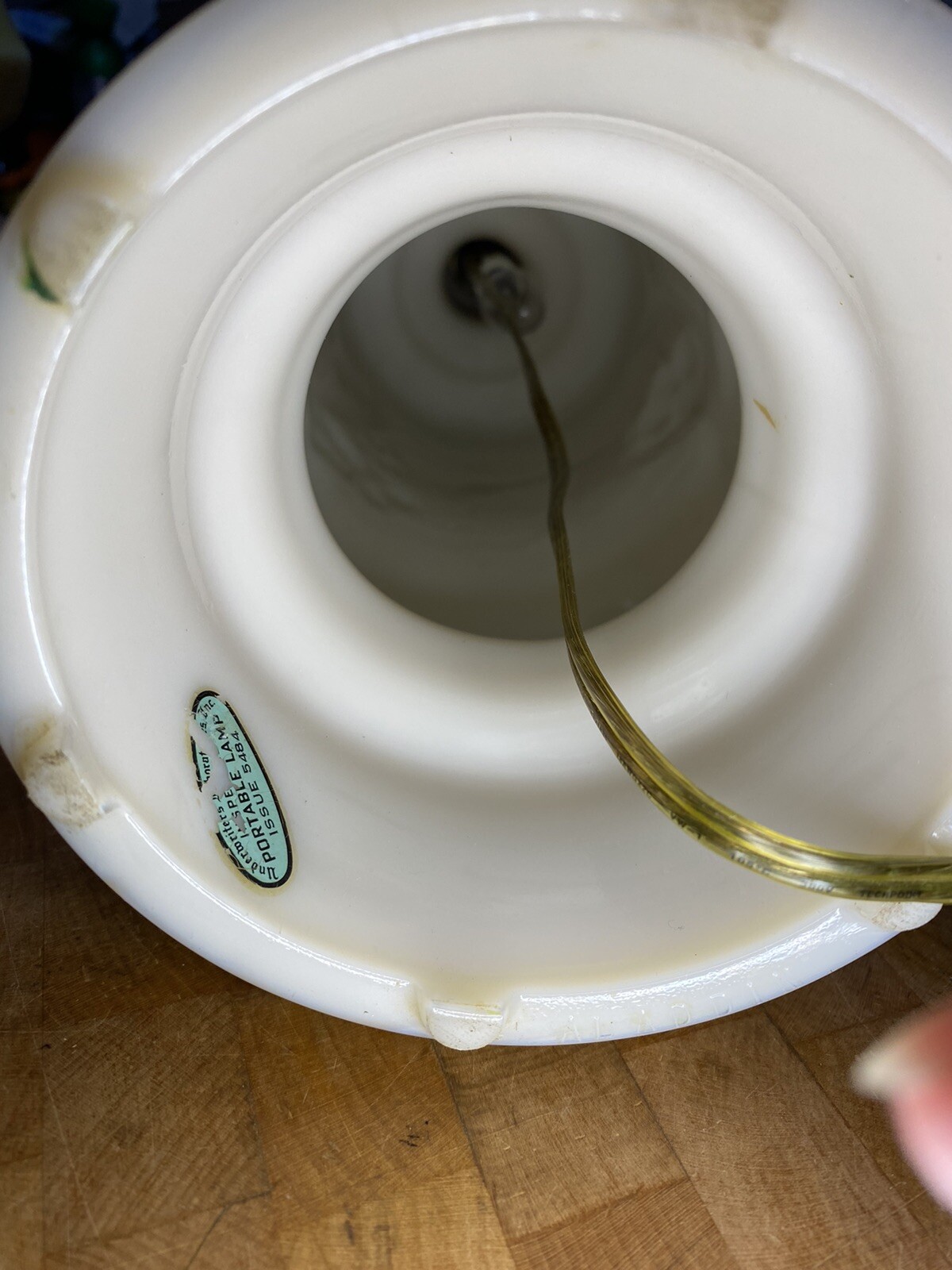 Pair of Aladdin Alacite Table Lamps Chartreuse and Cream Lily of the ...