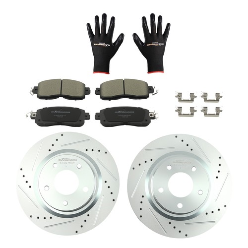 296mm Front Drilled Brake Rotors&Ceramic Pads for Nissan Altima 2013-23 ...