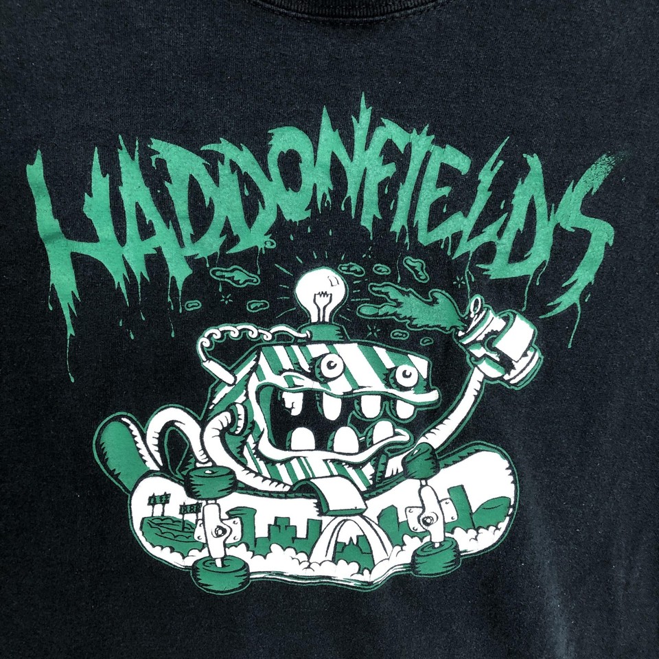 Haddonfields Shirt Mens L Black Skateboard Monster Graphic Horror Tee ...